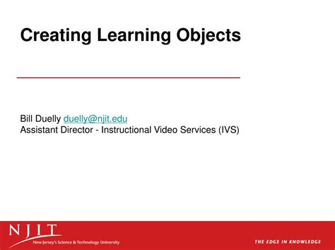ppt creating learning objects powerpoint presentation free download
