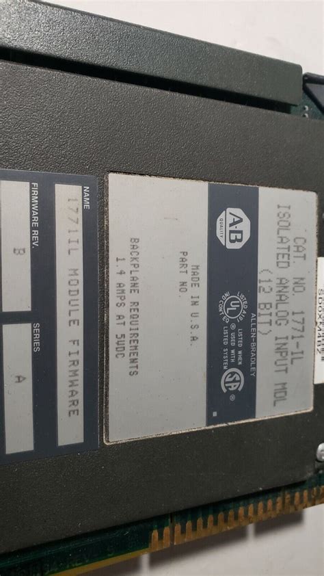 Allen Bradley 1771 Il Isolated Analog Input Module Mdl 12 Bit Lab Liquidators Store