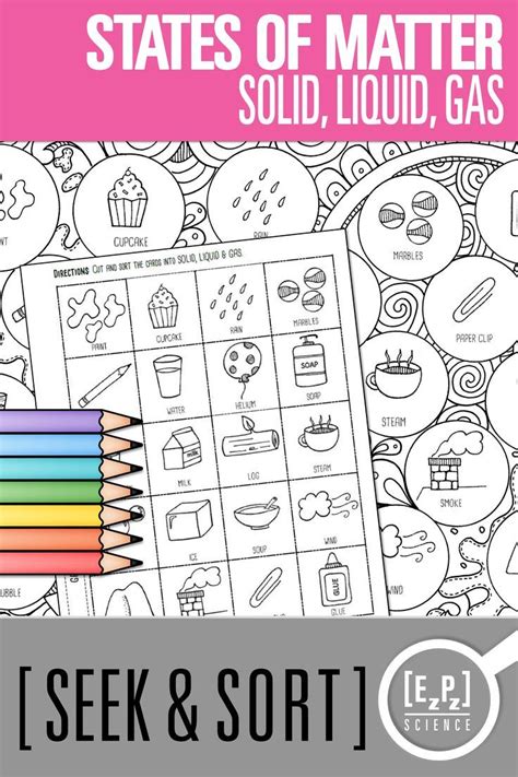States Of Matter Card Sort Activity Seek And Sort Science Doodle