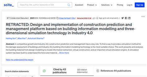 Retracted Design And Implementation Of Construction Prediction And