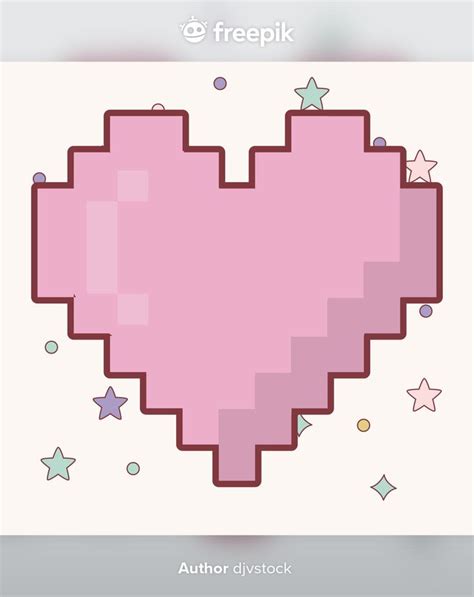 픽셀 하트 아이콘 프리미엄 벡터