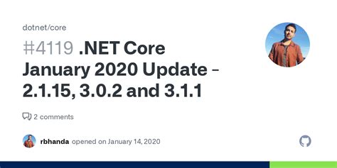 Net Core January 2020 Update 2115 302 And 311 · Issue 4119