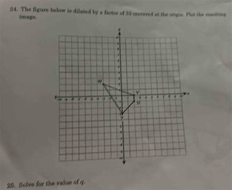 The Figure Below Is Dilated By A Factor Of 33 Centered At The Origin Plot The Resulting [math]