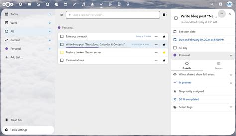 getting the most out of nextcloud part 2 calendar tasks and contacts · jack henschel s blog