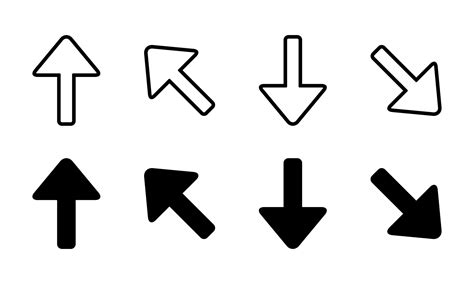Upward And Downward Arrow Icon Set In Generic Design Up And Down Direction Sign Symbol 48098594