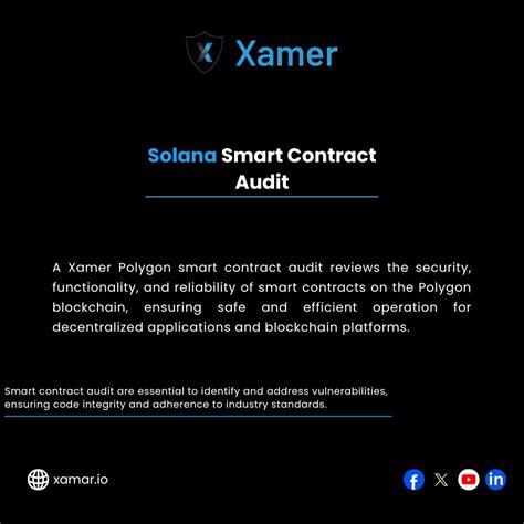 smartcontracts dapp blockchain audit polygon xamer web3 security