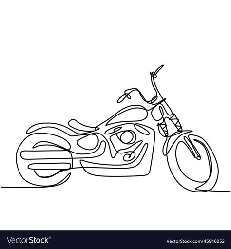 Continuous One Line Drawing Of Old Classic Vector Image