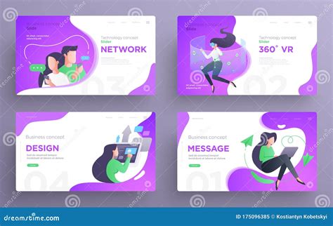 演示文稿幻灯片模板或网站或应用程序的英雄页面 业务概念图 现代平面风格 向量例证 插画 包括有 五颜六色 隐喻 175096385