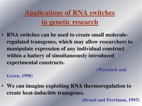 Ppt Rna Switches Genetic Research Tools Powerpoint Presentation Free