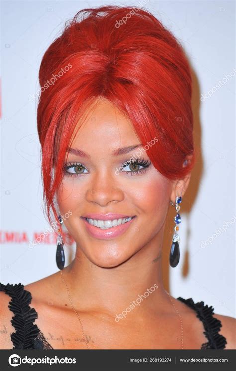 Rihanna Outfits With Red Hair