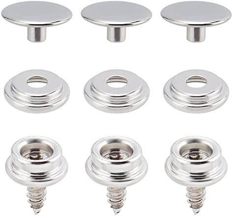 30 Sets 3 8 Stainless Steel Marine Grade Snap Button Canvas Snaps Kit Fastener Screw Mental Snap