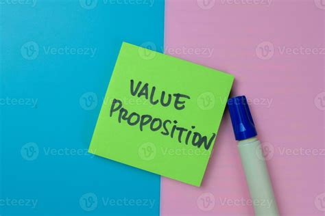 Concept Of Value Proposition Write On Sticky Notes Isolated On Wooden Table 27296561 Stock