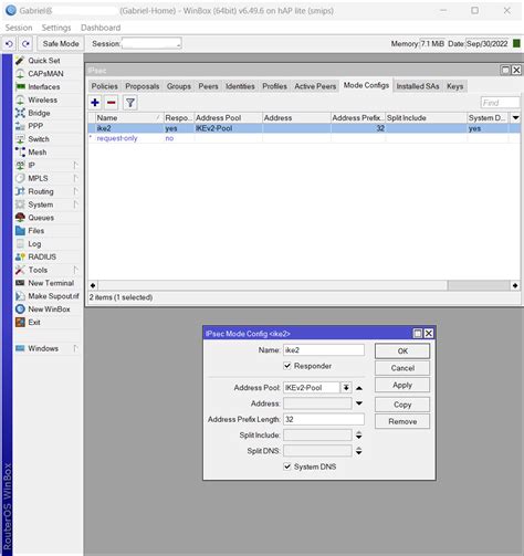 Github Gllggl Ikev Ipsec On Mikrotik Configure Ikev Ipsec On Mikrotik Site To Client