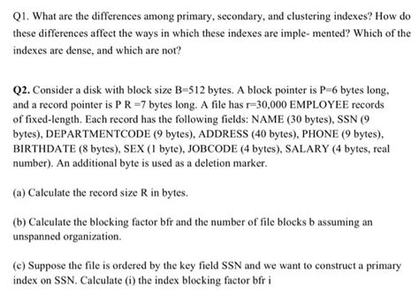 Solved Q1 What Are The Differences Among Primary