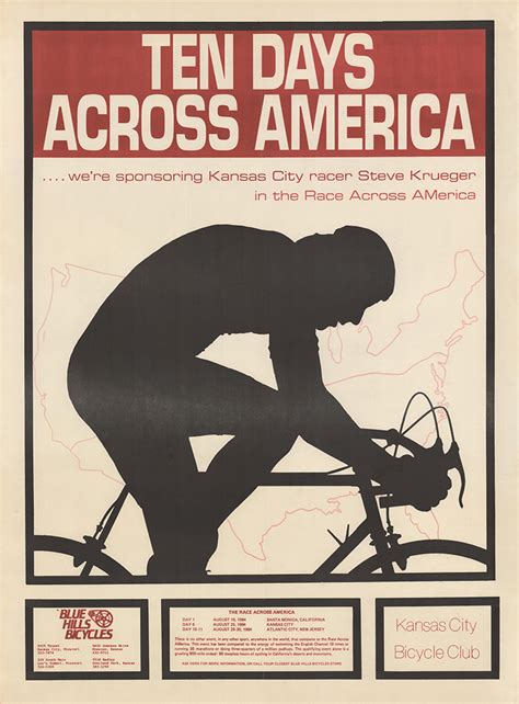 Ram Race Across America Vintage Bicycle Poster Print Cycling Bike