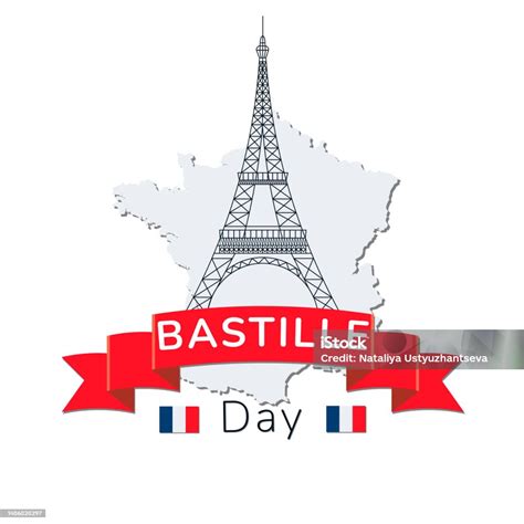 해피 바스티유 데이 프랑스 국경일 포스터 및 컨셉 디자인 프랑스 독립 기념일 축하 카드 7월에 대한 스톡 벡터 아트 및 기타