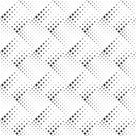 Monochrome Geometrical Abstract Star Pattern Background Design Black And White Vector Graphic