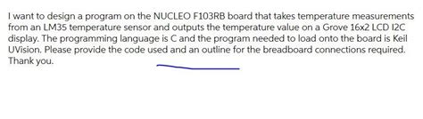 Solved I Want To Design A Program On The NUCLEO F103RB Board Chegg Com