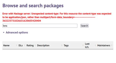 Search Does Not Work Well Issue Haskell Hackage Server Github
