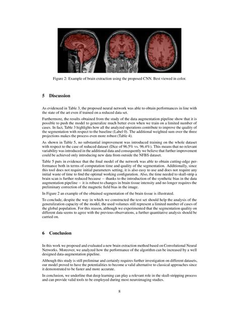 Training Of A Skull Stripping Neural Network With Efficient Data
