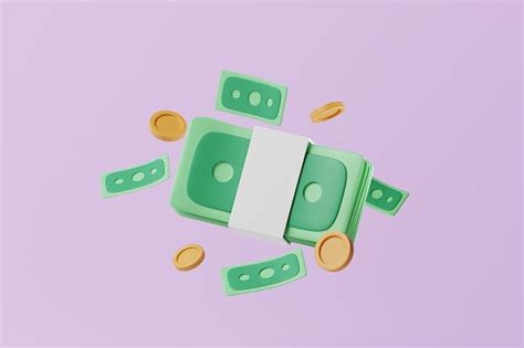 보라색 배경에 녹색 지폐 달러 지폐와 동전 묶음 사업 이익 돈 절약 투자 수입 금융 3d 렌더링 0명에 대한 스톡 사진 및 기타 이미지 Istock