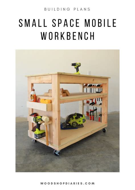 Small Mobile Workbench Building Plans Woodshop Diaries