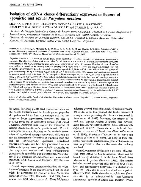 Pdf Isolation Of Cdna Clones Differentially Expressed In Flowers Of