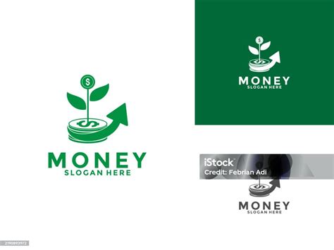 화살표와 식물 동전 로고 디자인 템플릿으로 돈 투자 성장 업 로고 벡터입니다 돈 로고 디자인 아이콘 0명에 대한 스톡 벡터 아트 및 기타 이미지 Istock