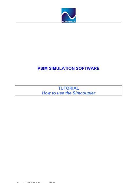 tutorial psim pdf