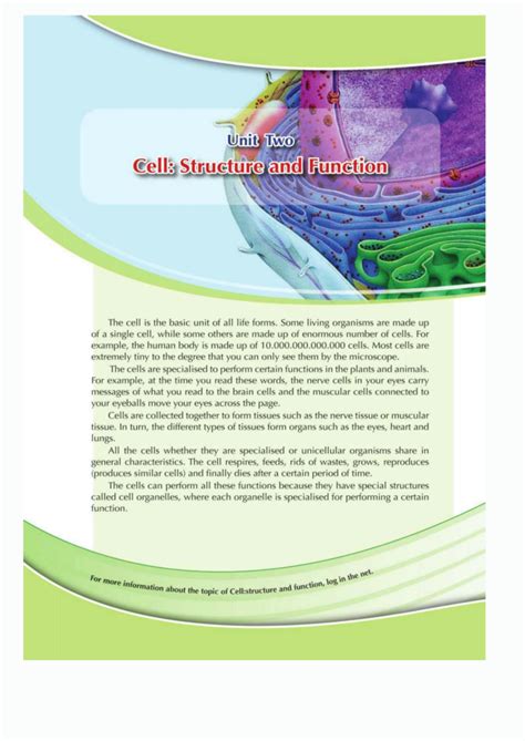 SOLUTION Biolgy Sec Cell Structure And Function Studypool