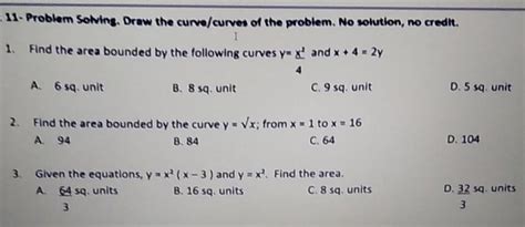 Solved Problem Solving Draw The Curve Curves Of The Chegg Com