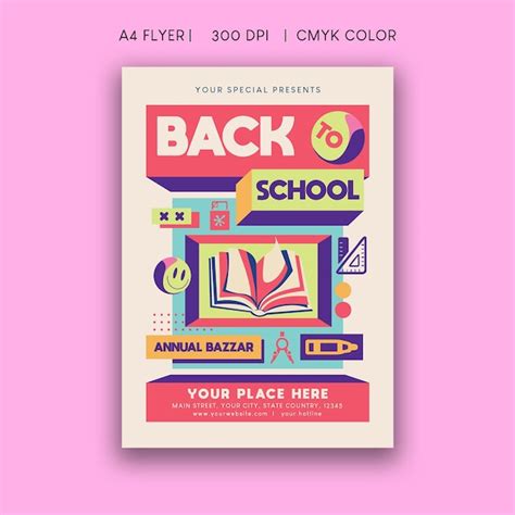 Premium Vector Back To School Flyer Premium Vector Back To School Flyer