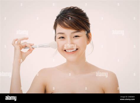 Beautiful Young Woman Asian With Clean Perfect Skin Portrait Model