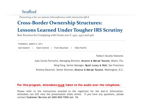 PPT Cross Border Ownership Structures Lessons Learned Under