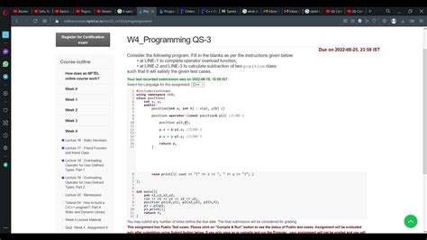 Nptel Programming In Modern C Week4 W4programmingqs 23 Programming