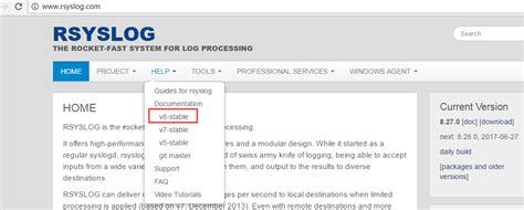 the application log is pushed to the syslog server through rsyslog