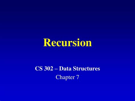 PPT Recursion PowerPoint Presentation Free Download ID