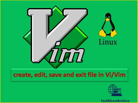 Create Edit And Save File In Linux Via Vim Editor