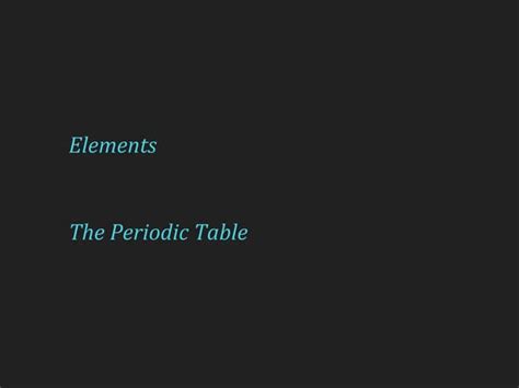 Grade 9 U1 L8 Periodic Table Ppt