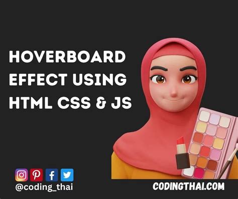 coding thai hoverboard effect using html css and facebook