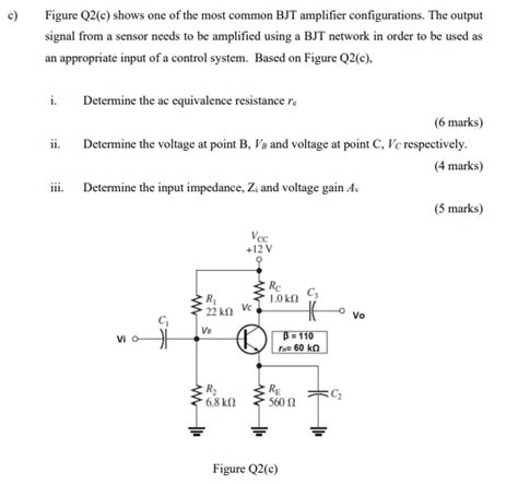 [solved] c figure q2 c shows one of the most common bit amplifier