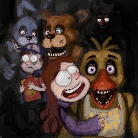 Five Nights At Freddys Disney Fan Art Disney Crossover Gravity