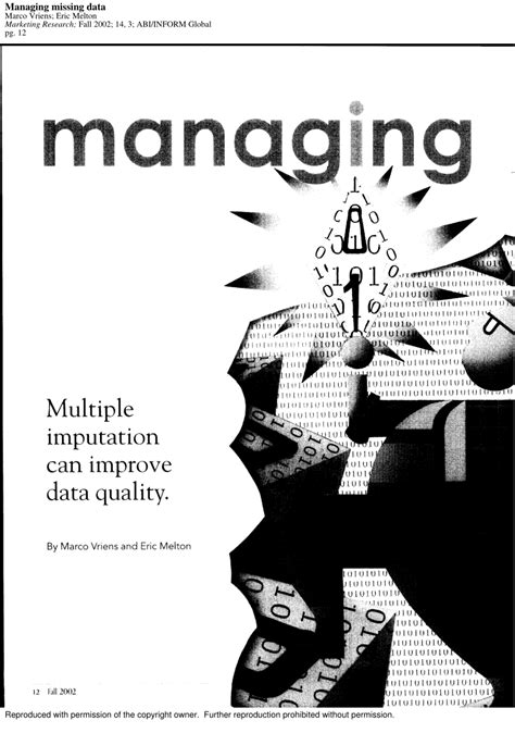 Pdf Managing Missing Data