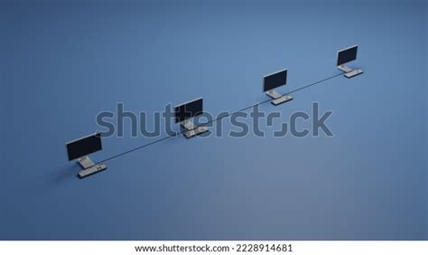 Network Point Point Topology Simple 3d Stock Illustration 2228914681
