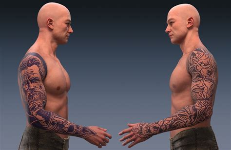 Runic Tattoos For Genesis 9 Daz 3d