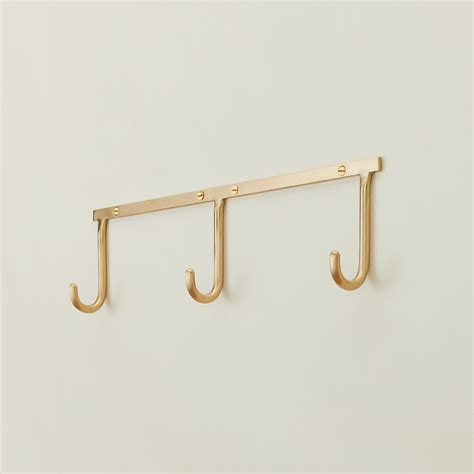 Brass Hook Rack Trio Hawkins New York