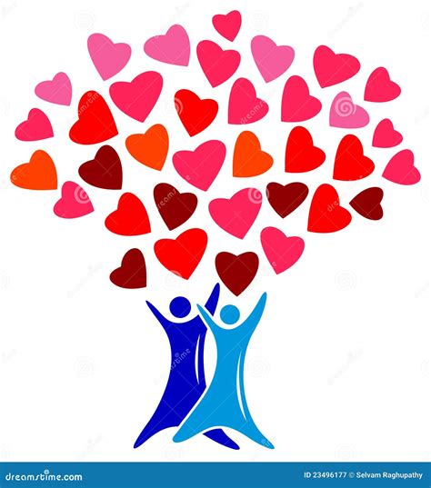 Lovers Tree Stock Vector Illustration Of Love Design 23496177