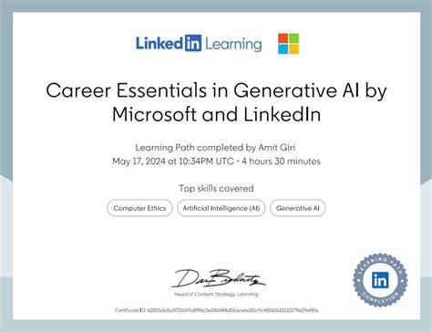 Amit Giri On Linkedin Generativeai Ai Microsoft Linkedinlearning