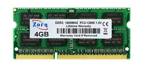 Memória Ram 4gb Ddr3 1600mhz Para Notebook Zorq Mercadolivre