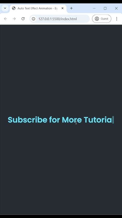Learn How To Create Auto Text Effect Animation Using Html Css And